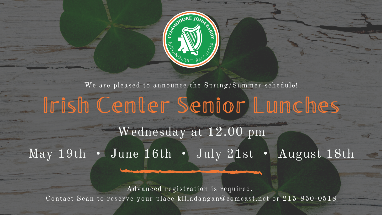 Senior Lunches at the Irish Center – Commodore John Barry Arts and ...