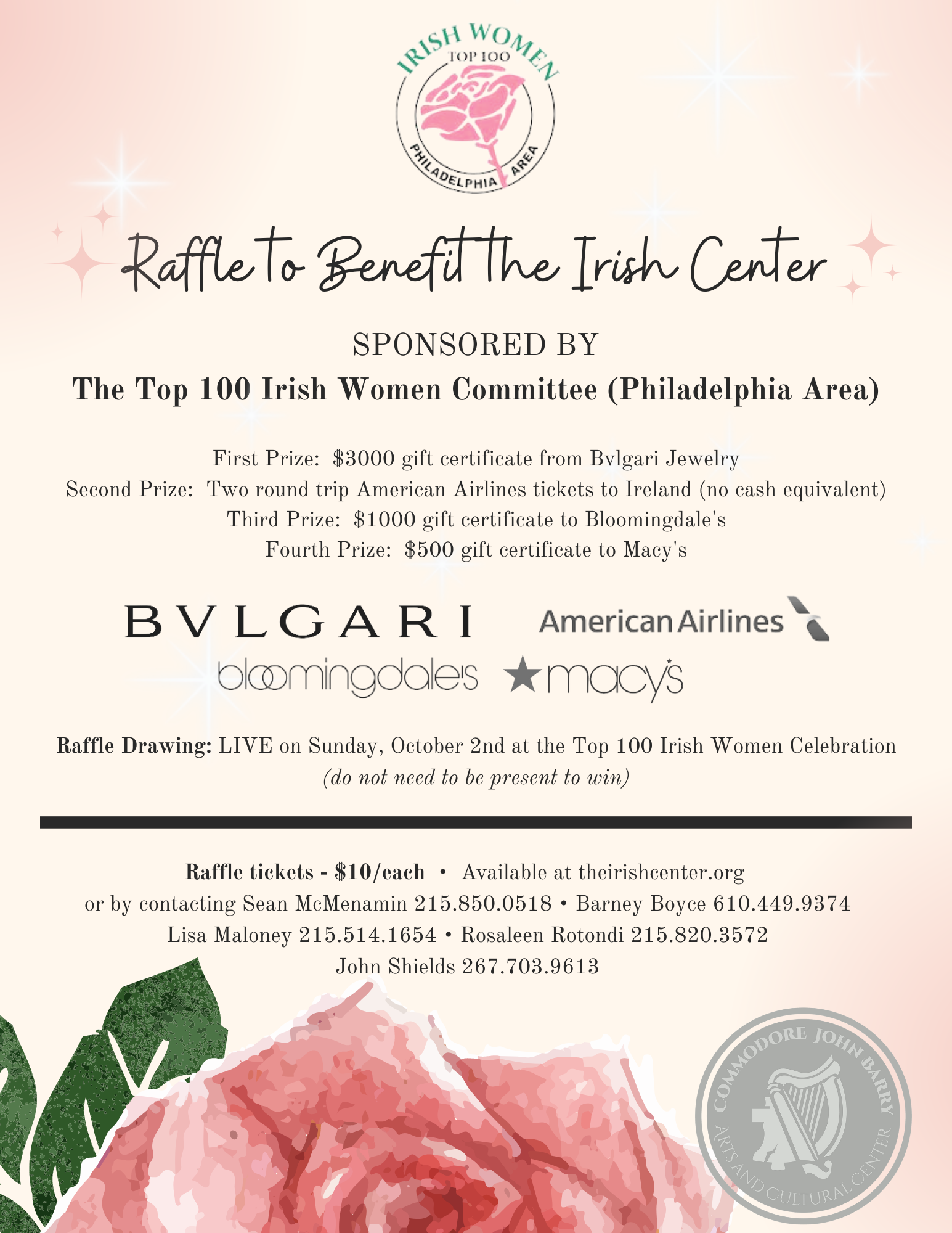 Raffle to Benefit the Irish Center – Commodore John Barry Arts and ...