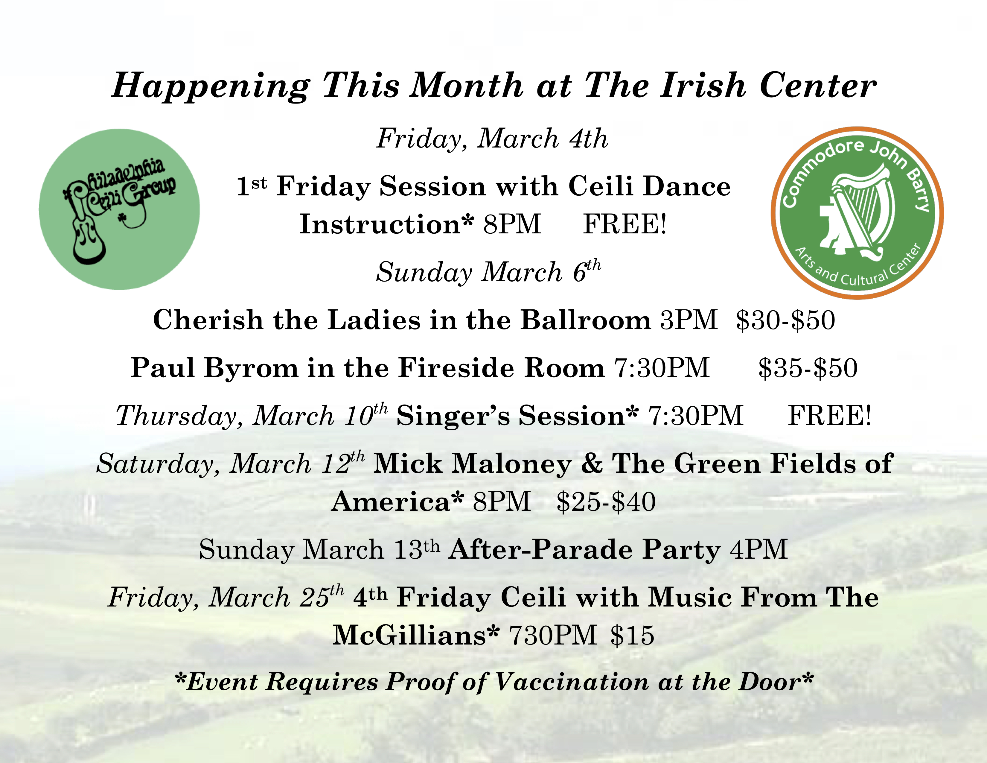 News from Philadelphia Ceili Group – Commodore John Barry Arts and ...