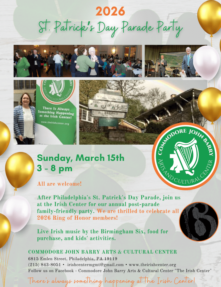 Parade Day at the Irish Center – Commodore John Barry Arts and Cultural ...